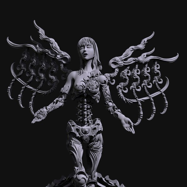 3D Game Assets 3D Printed Models Angel Figures23Dモデル - TurboSquid 2079851