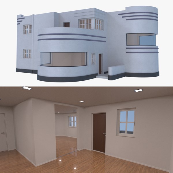 Streamline moderne interior 3D model | 1142811 | TurboSquid