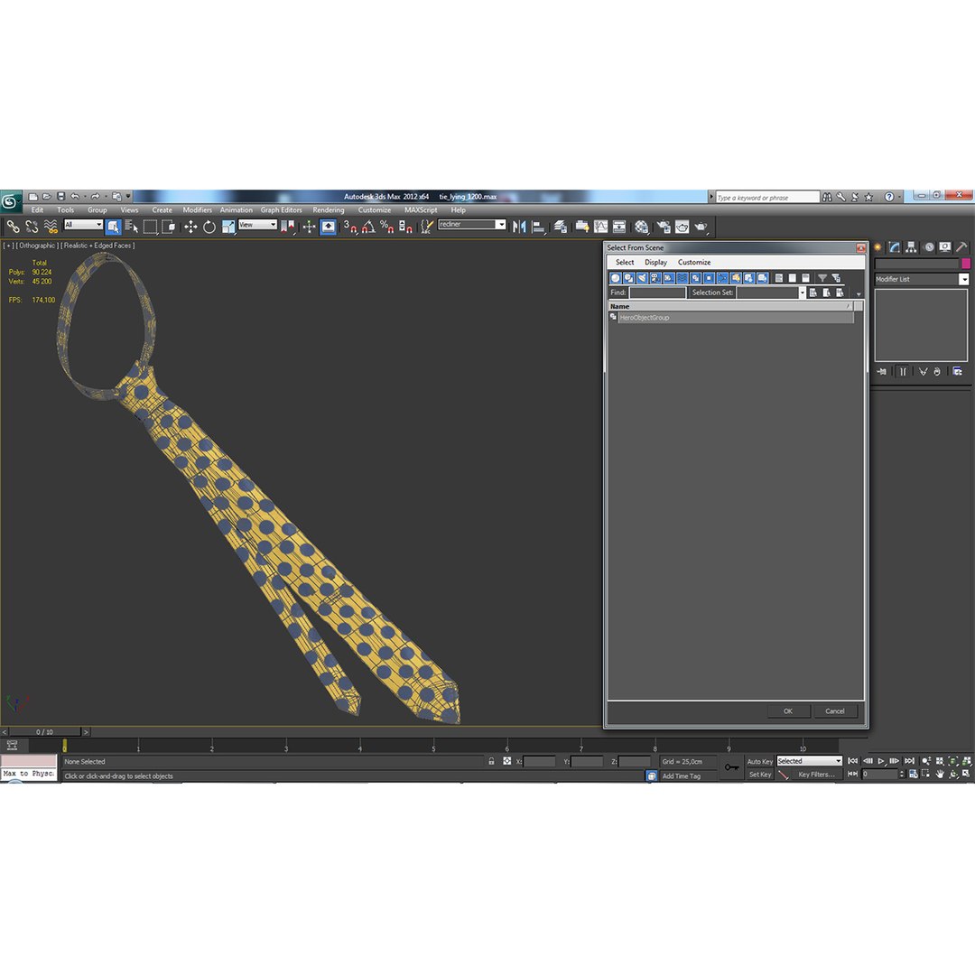 3d Model Of Tie 6 Modeled