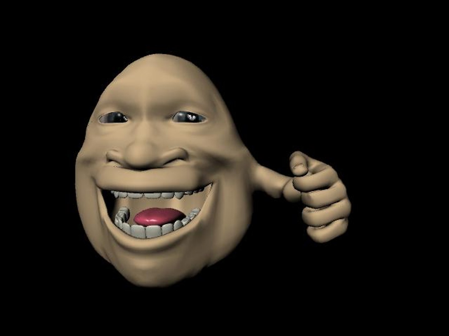 3d Silly Character Face Head
