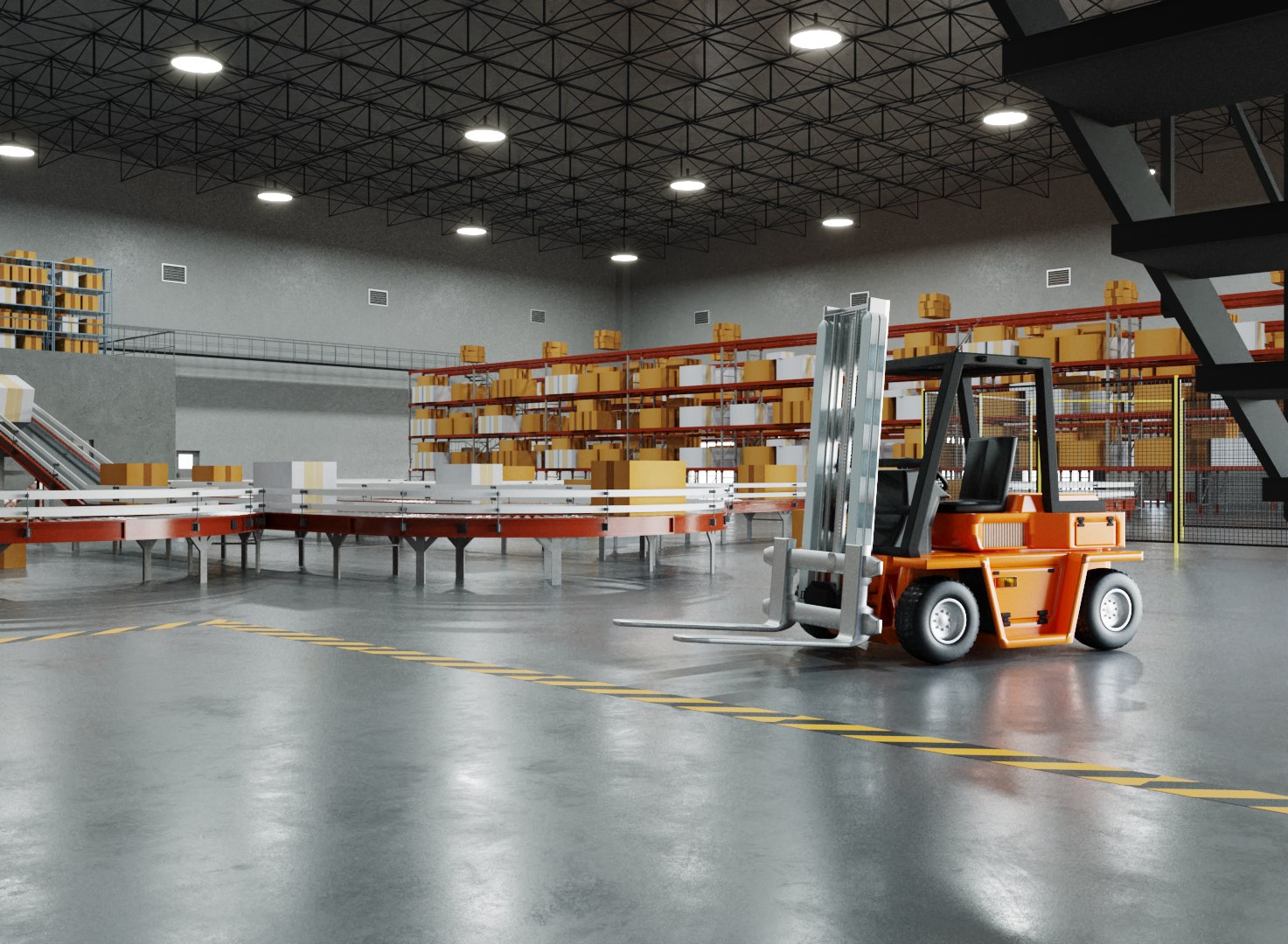 3D Warehouse Cargo Depot Interior Exterior - TurboSquid 1769153