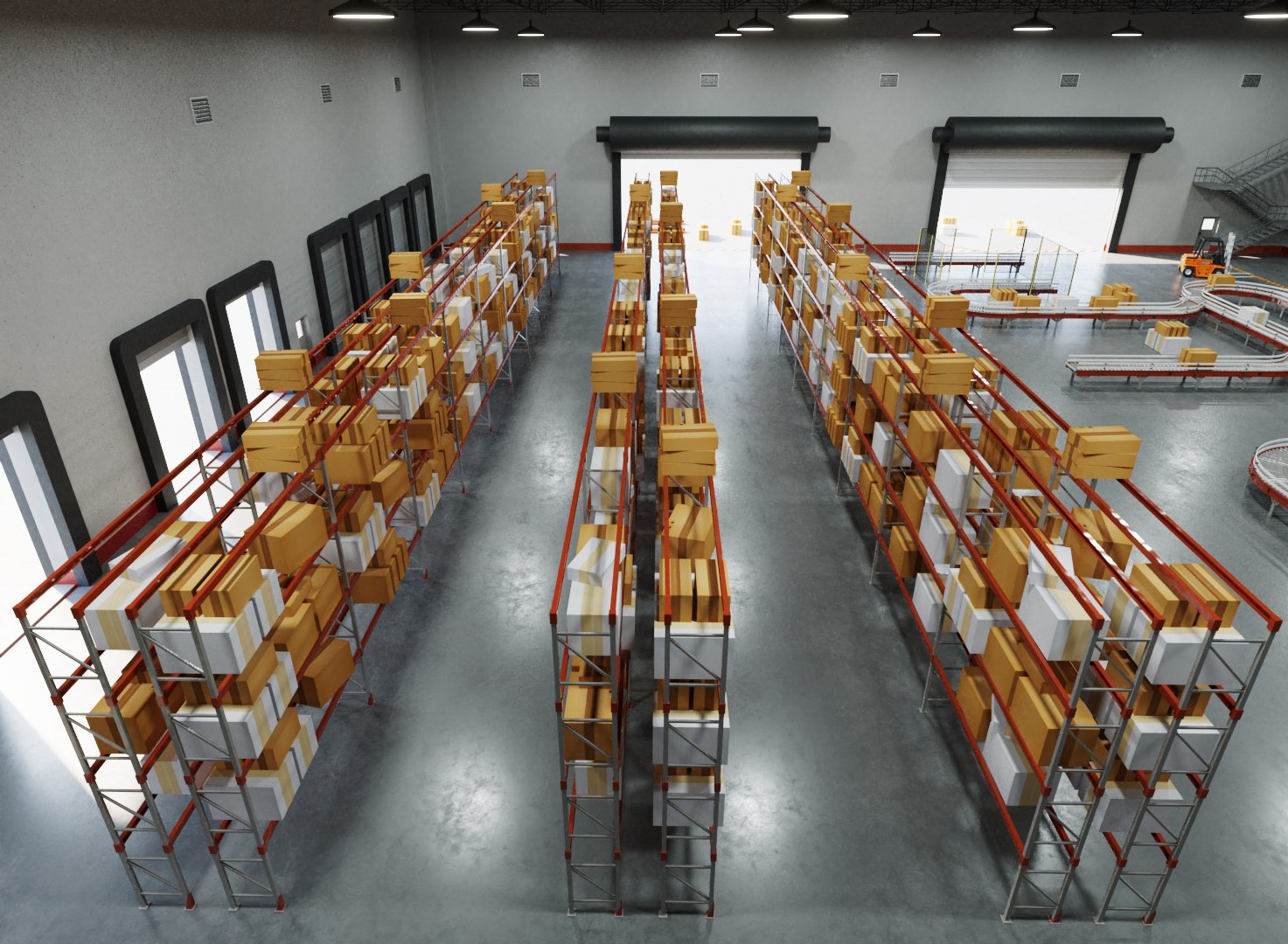 3D Warehouse Cargo Depot Interior Exterior - TurboSquid 1769153