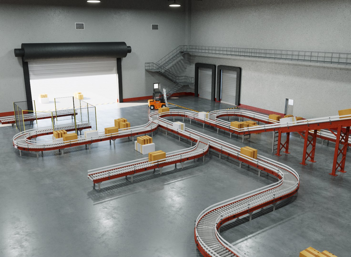 3D Warehouse Cargo Depot Interior Exterior - TurboSquid 1769153