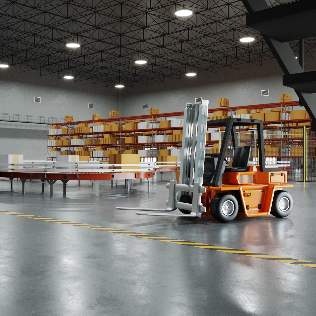 3D Warehouse Cargo Depot Interior Exterior - TurboSquid 1769153