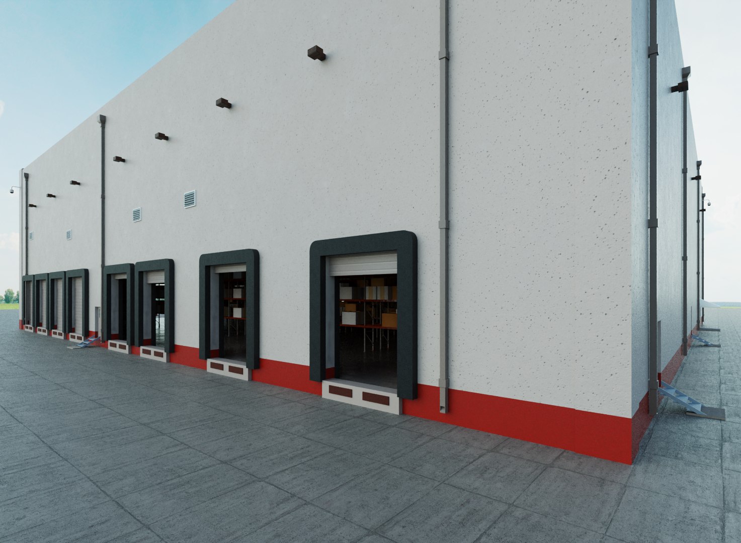 3D Warehouse Cargo Depot Interior Exterior - TurboSquid 1769153