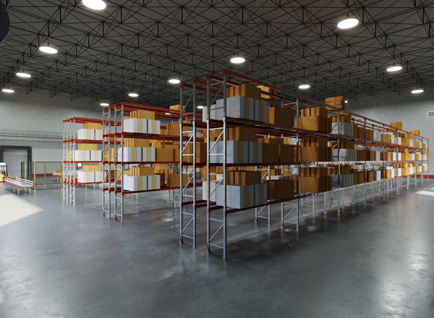 3D Warehouse Cargo Depot Interior Exterior - TurboSquid 1769153