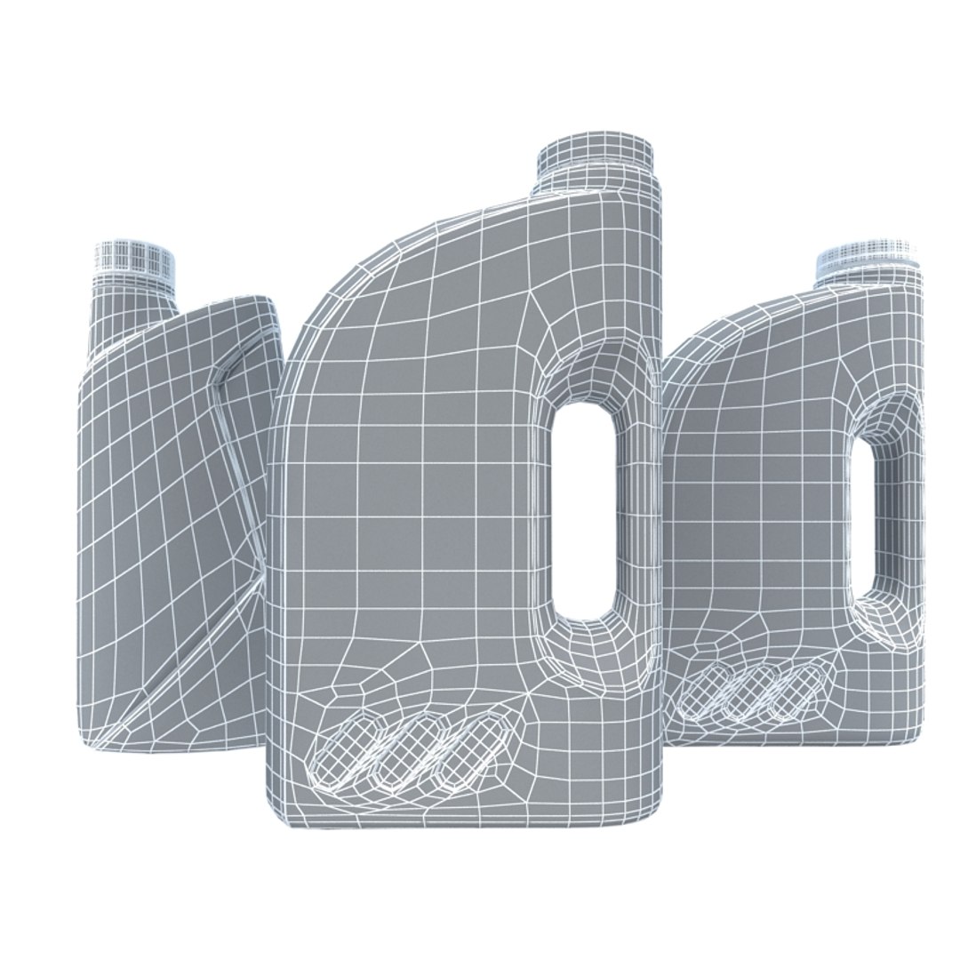 3d Model Of Lubricating Oil Bottle