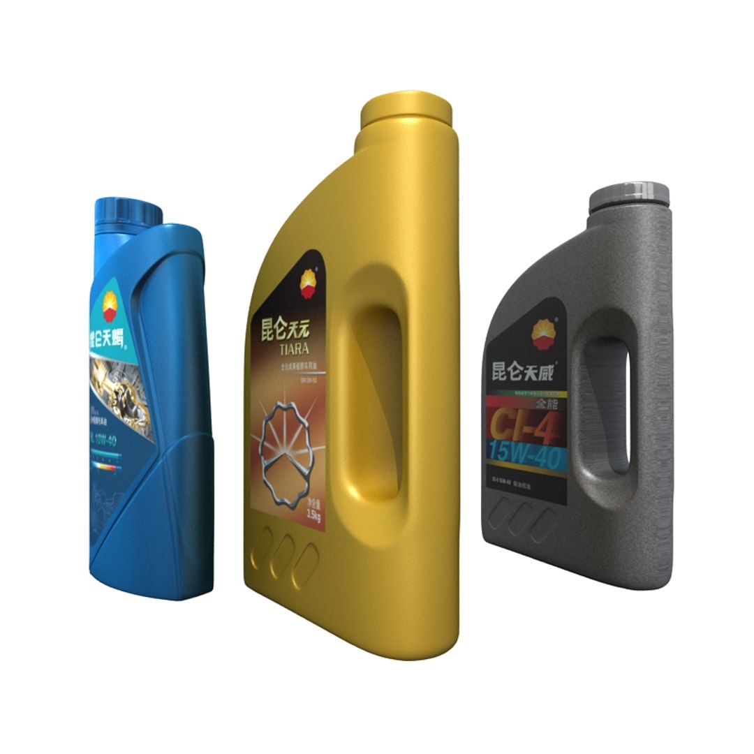 3d Model Of Lubricating Oil Bottle