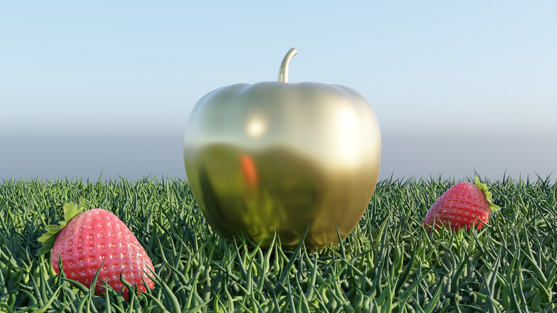 Golden Apple 3D Model - TurboSquid 1904979