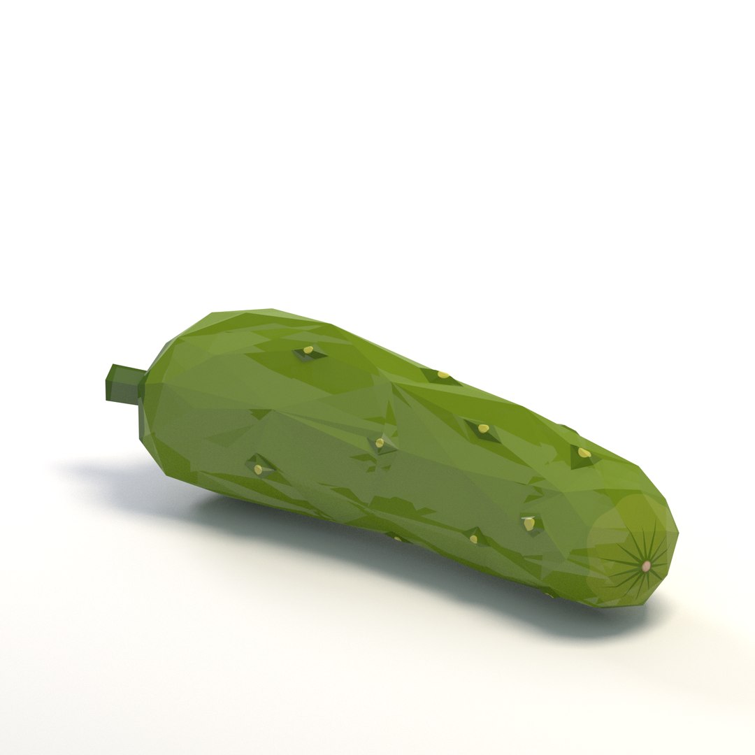 Cucumber cartoon 3D model - TurboSquid 1447071