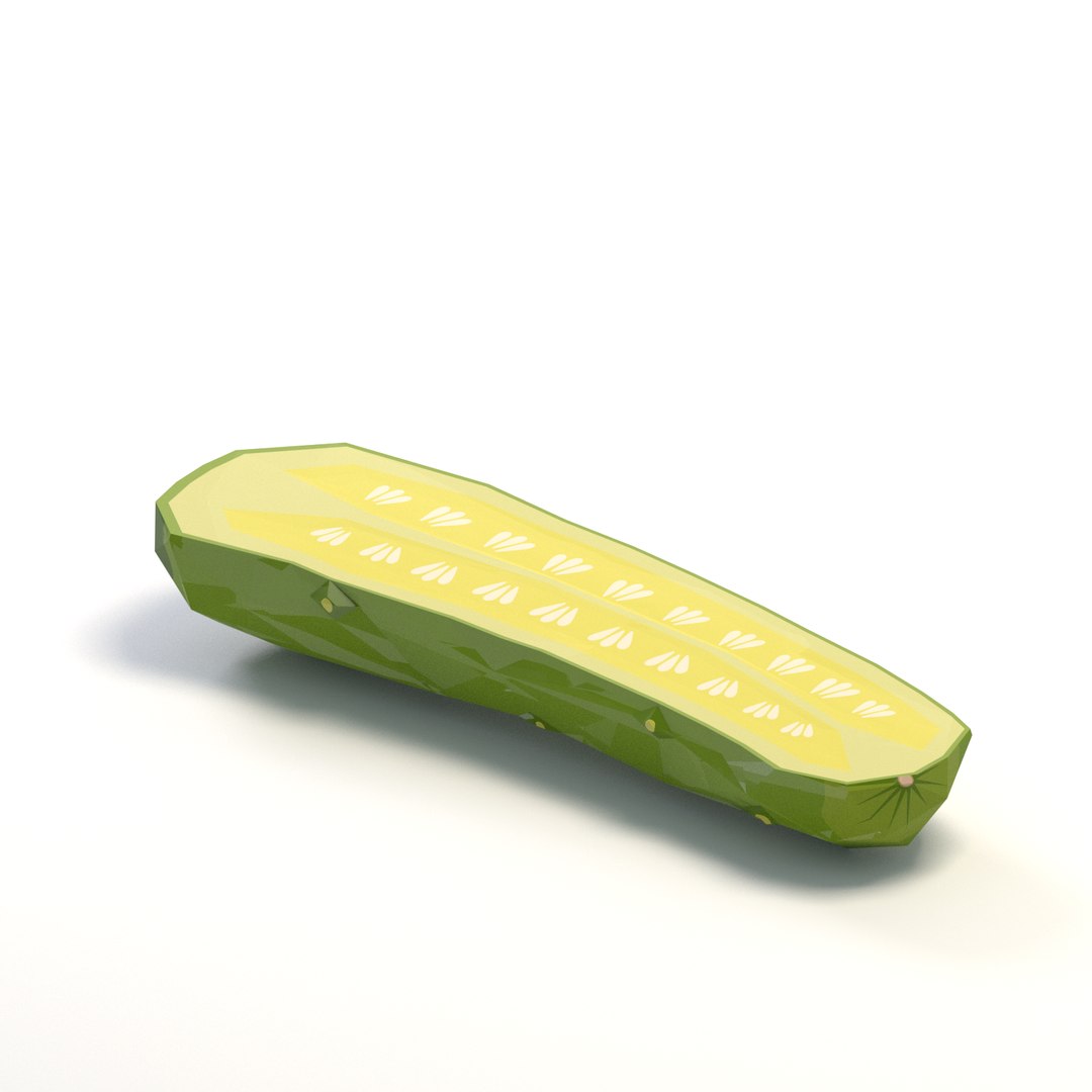 Cucumber cartoon 3D model - TurboSquid 1447071
