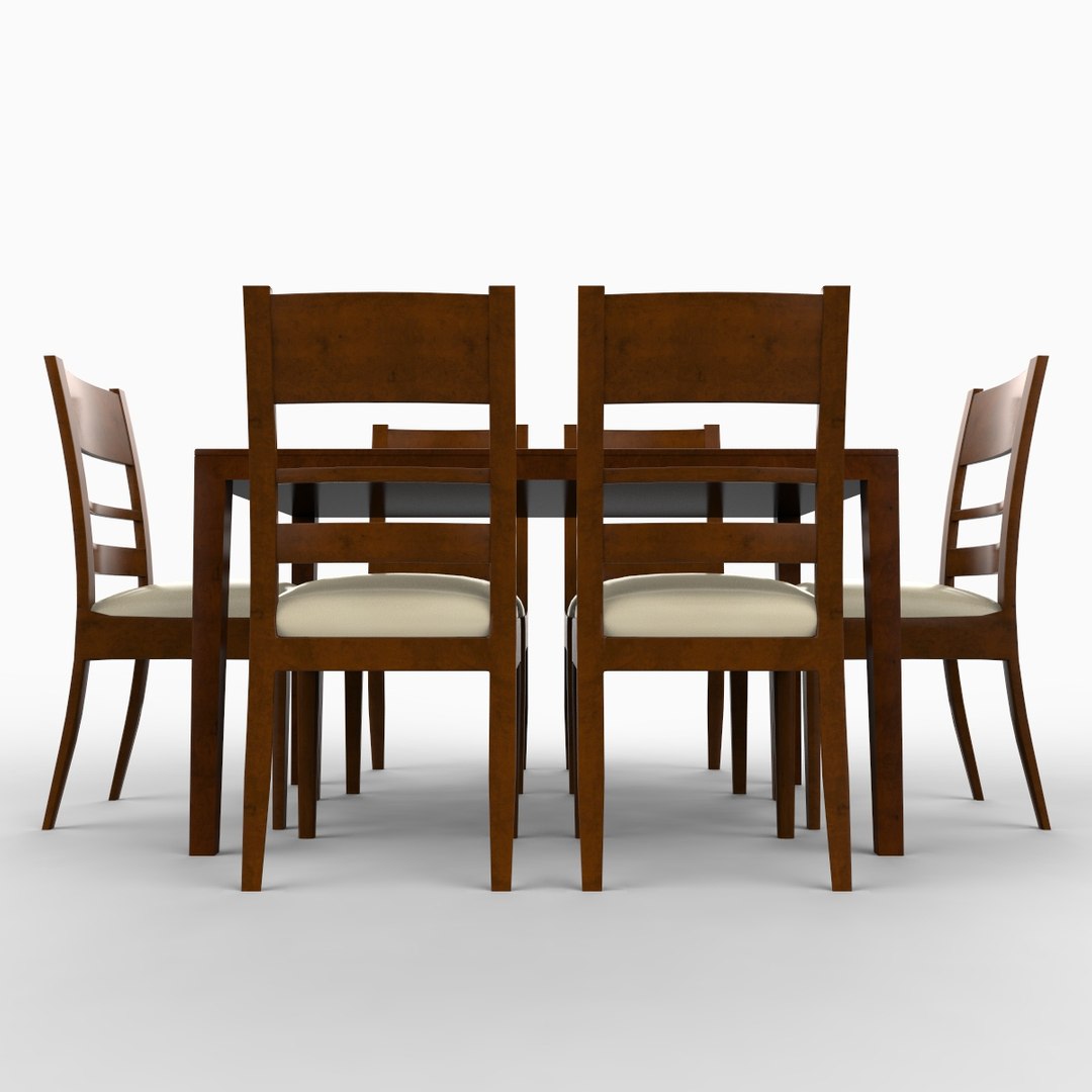 3d Dining Set Model