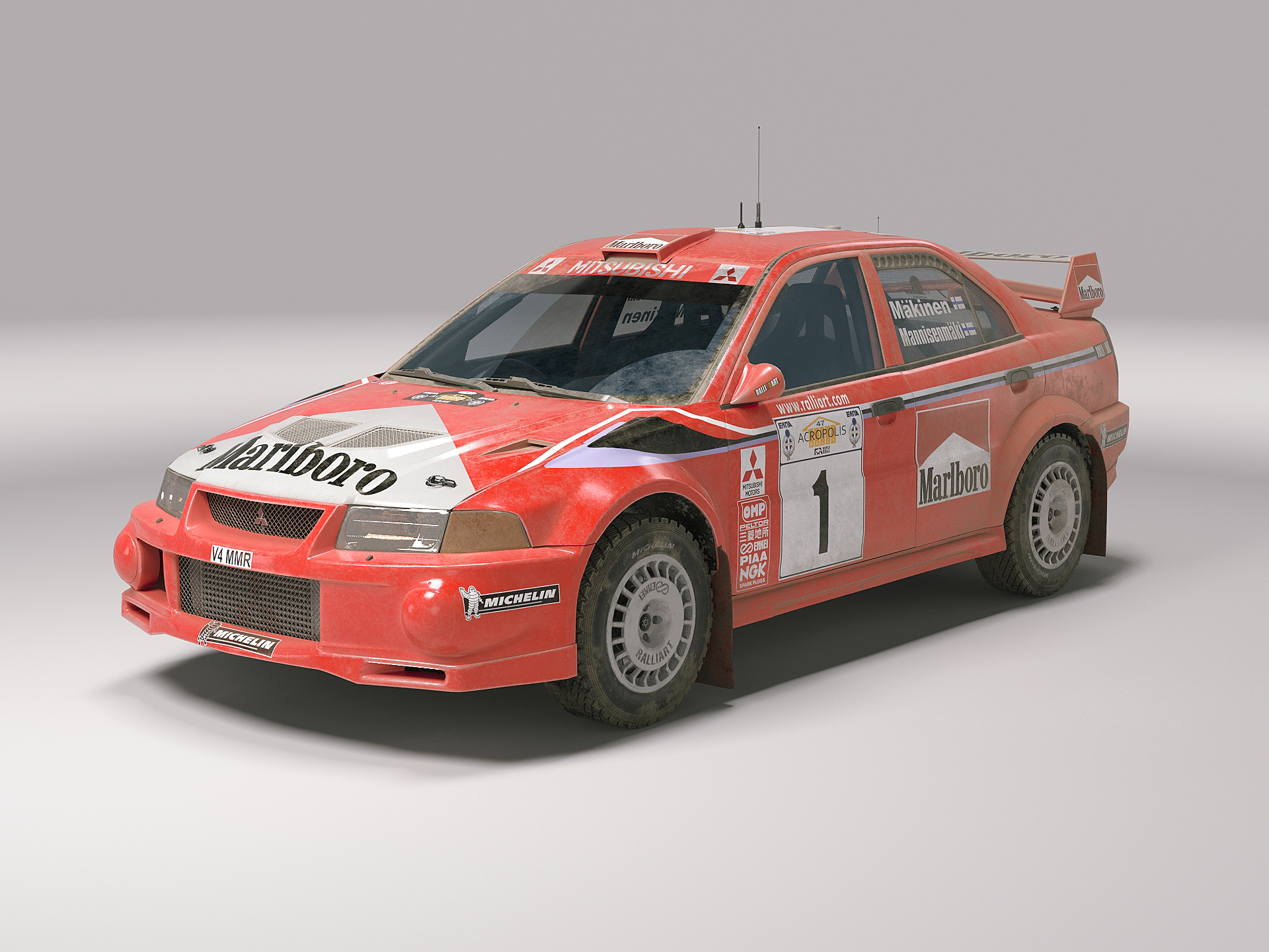 modelo 3d Mitsubishi Lancer Evo IV WRC 2000 - TurboSquid 2109249
