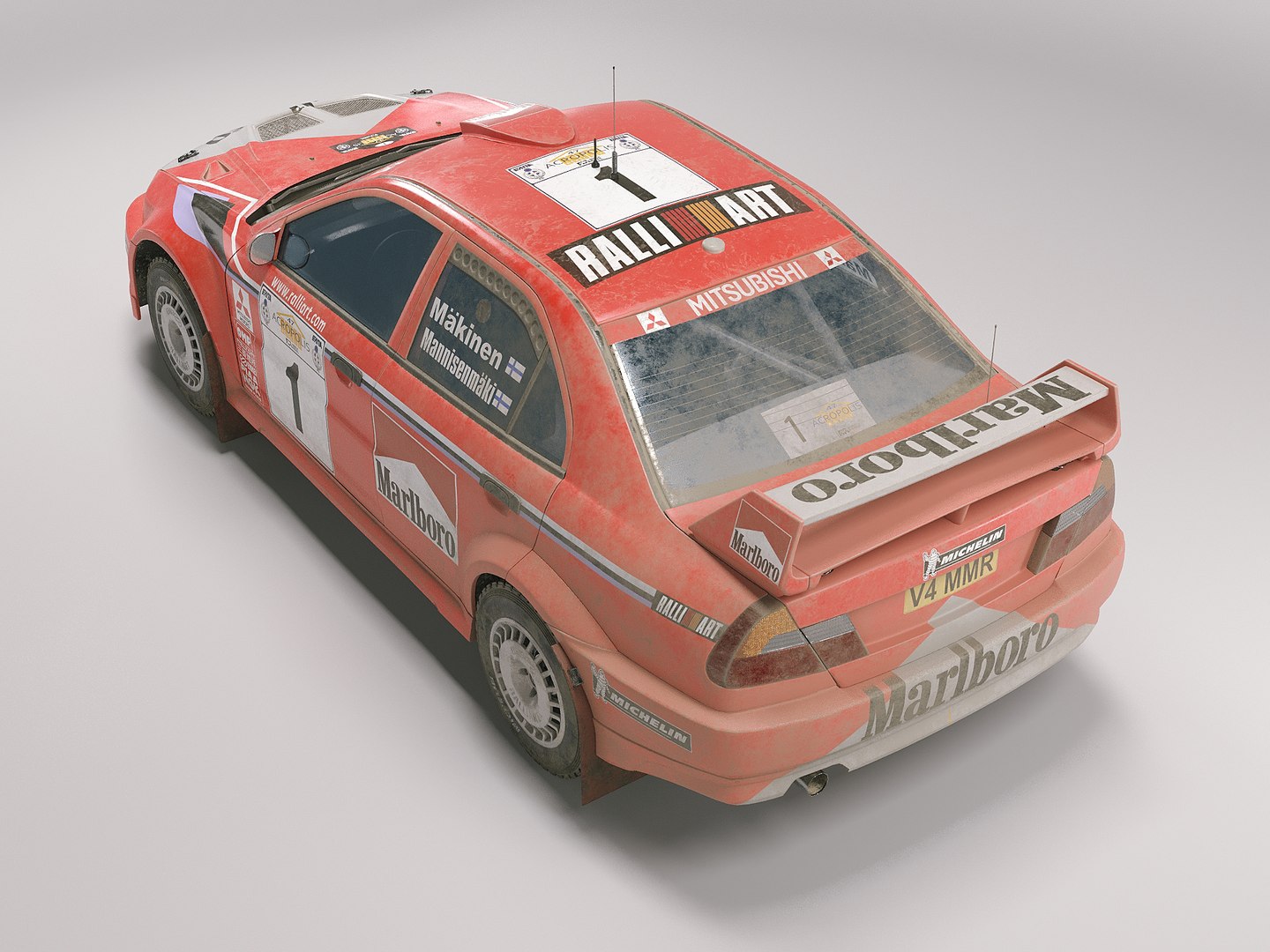 Mitsubishi Lancer Evo IV WRC 2000 3D Model - TurboSquid 2109249
