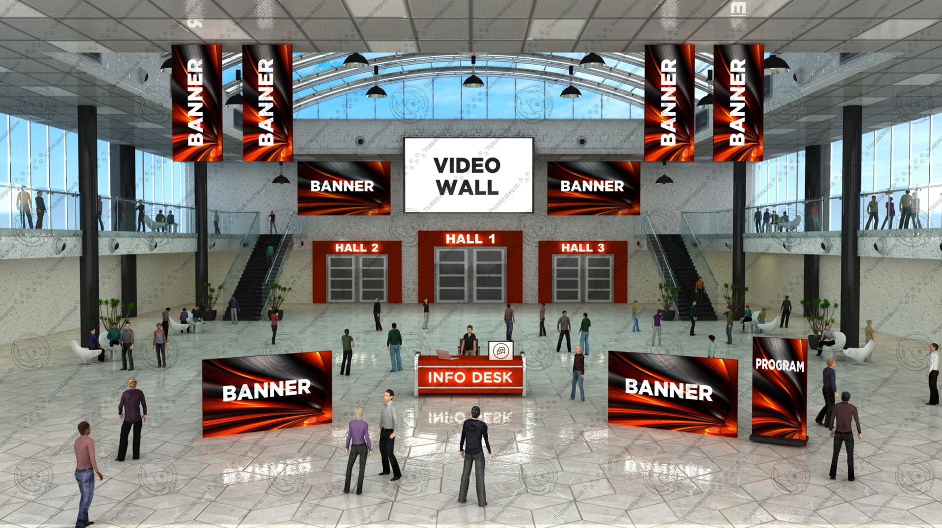 3D Model Virtual Lobby Congress - TurboSquid 1692010