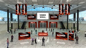 Virtual lobby congress 3D model - TurboSquid 1691352