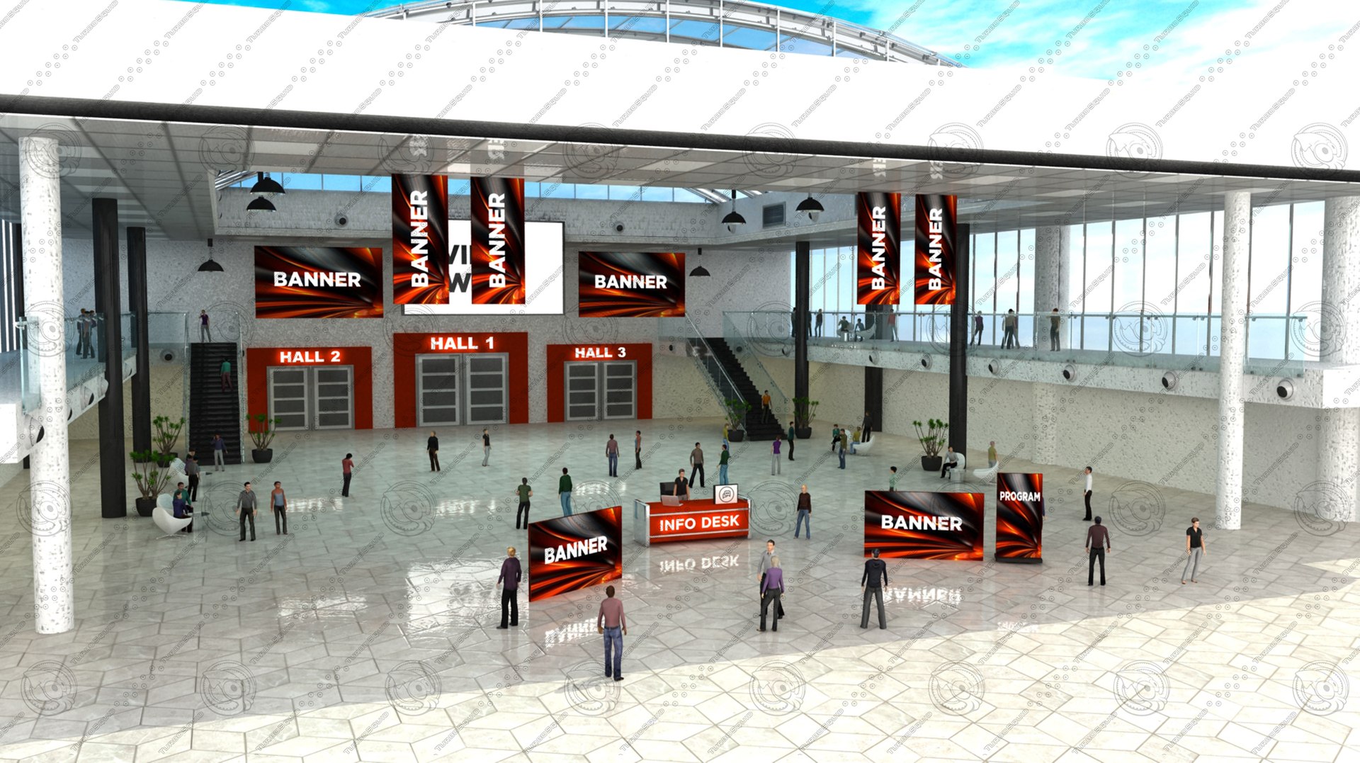 3D Model Virtual Lobby Congress - TurboSquid 1692010