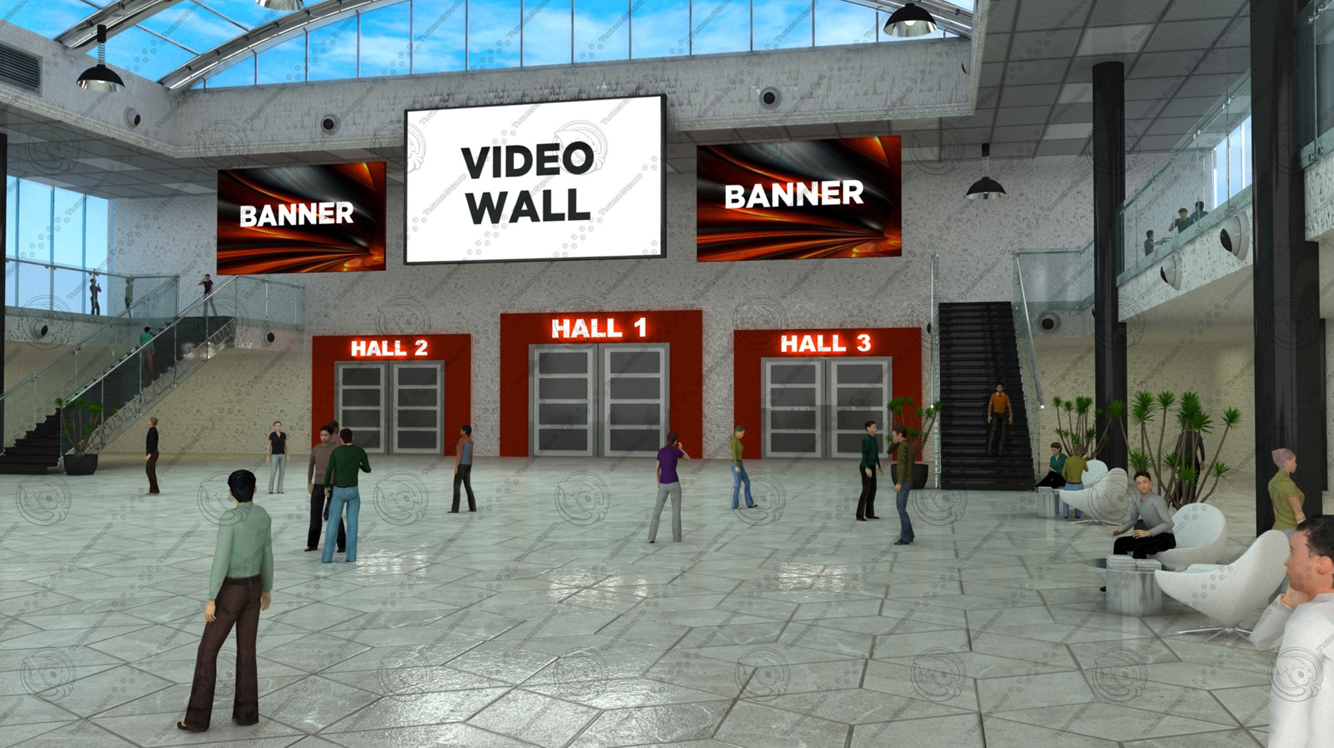 3D Model Virtual Lobby Congress - TurboSquid 1692010