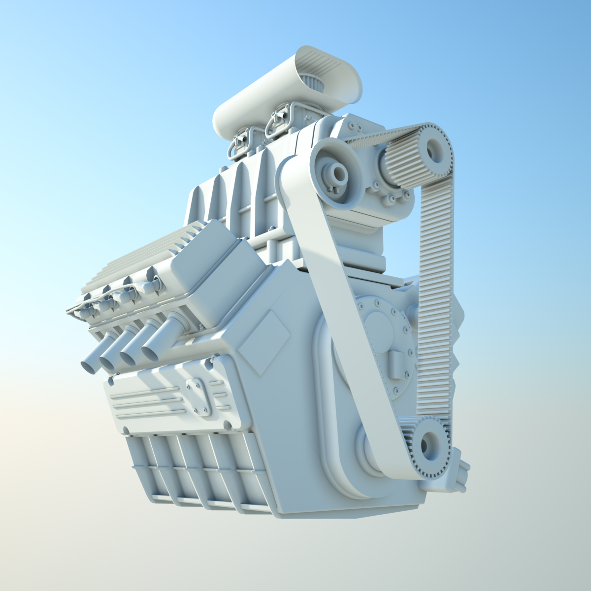 v8 compressor engine obj