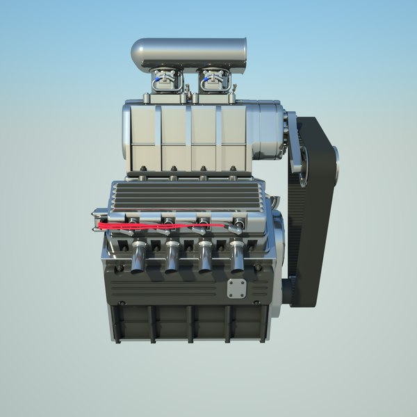 v8 compressor engine obj