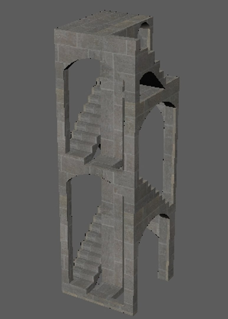 Multi-tiered Staircase 3D Model - TurboSquid 1810017