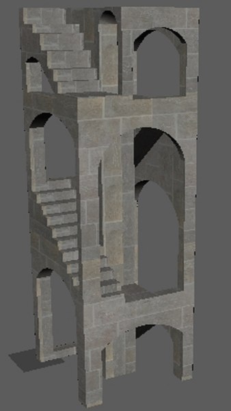 Multi-tiered staircase 3D model - TurboSquid 1810017