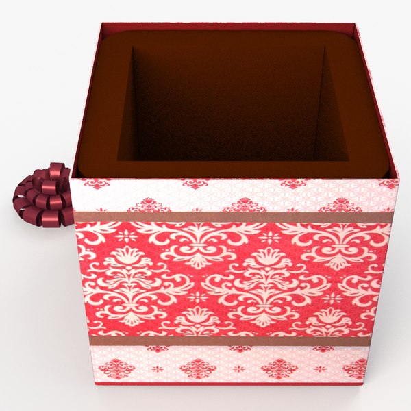 christmas gift present box 3d model