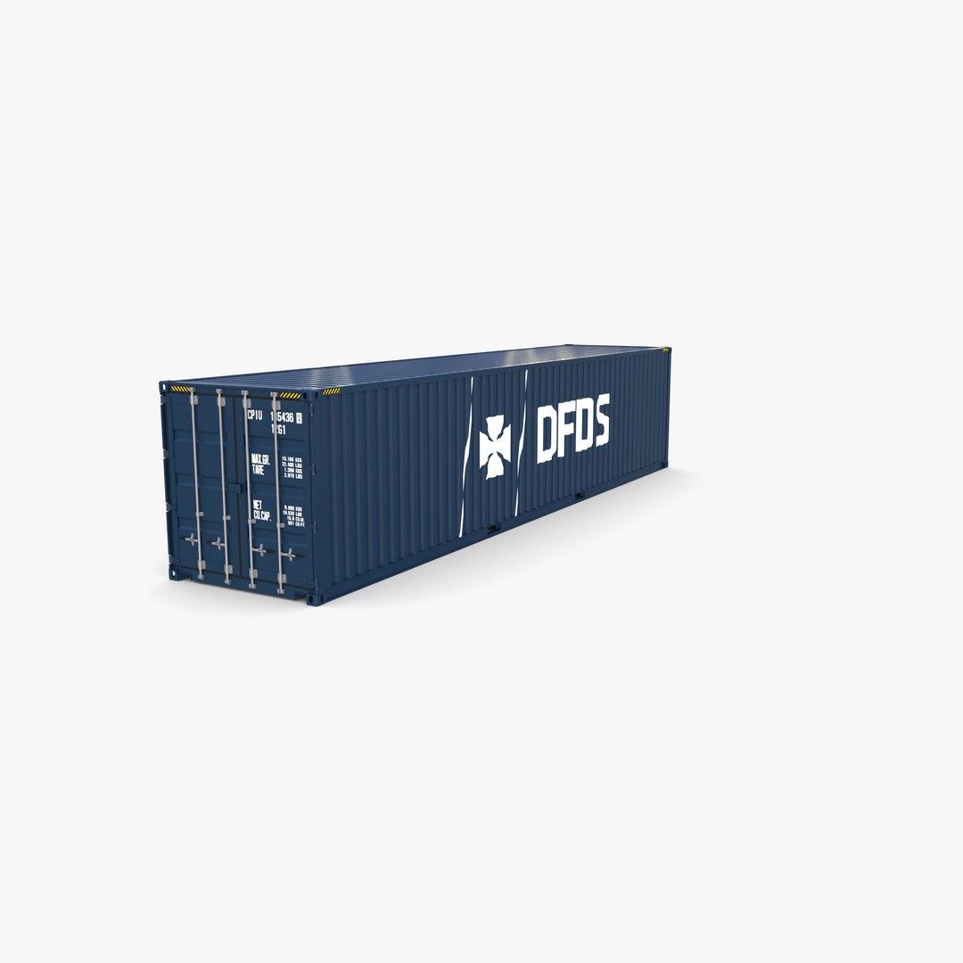 3D 40ft Shipping Container DFDS - TurboSquid 1836915