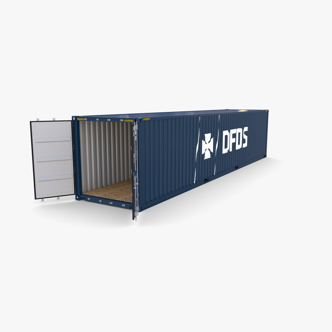3D 40ft Shipping Container DFDS - TurboSquid 1836915