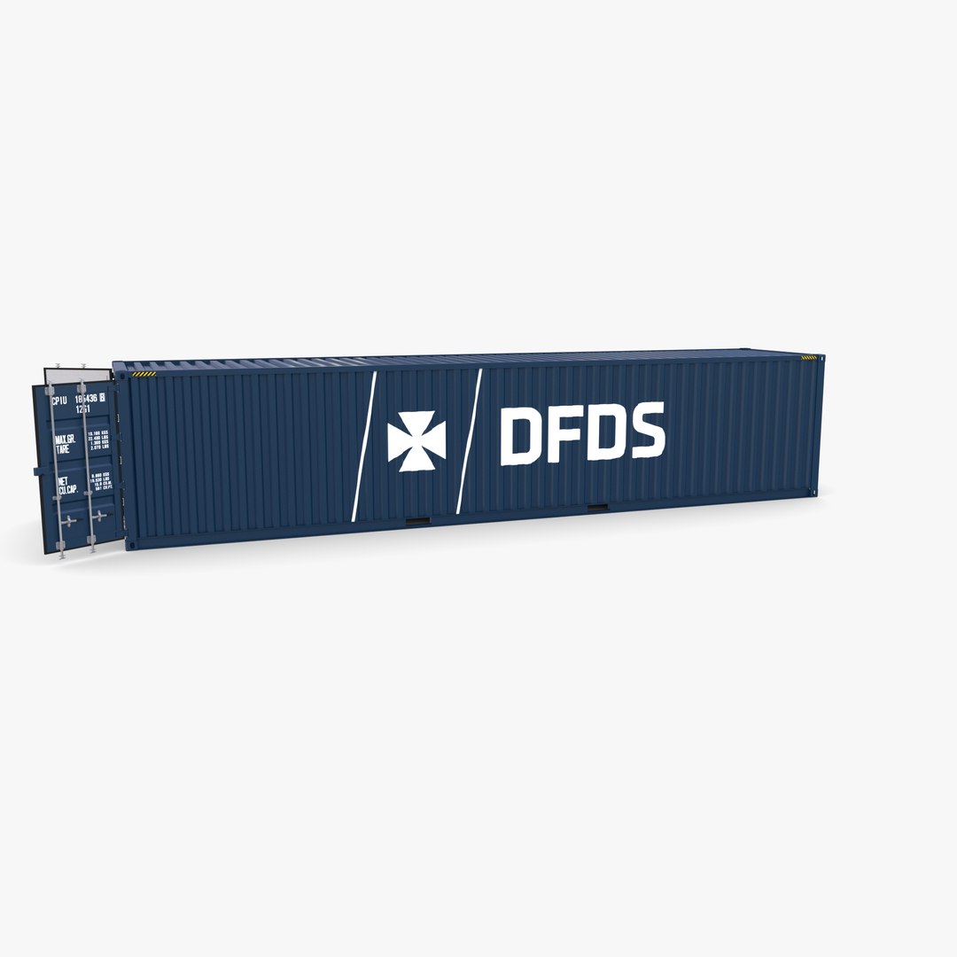 3D 40ft Shipping Container DFDS - TurboSquid 1836915