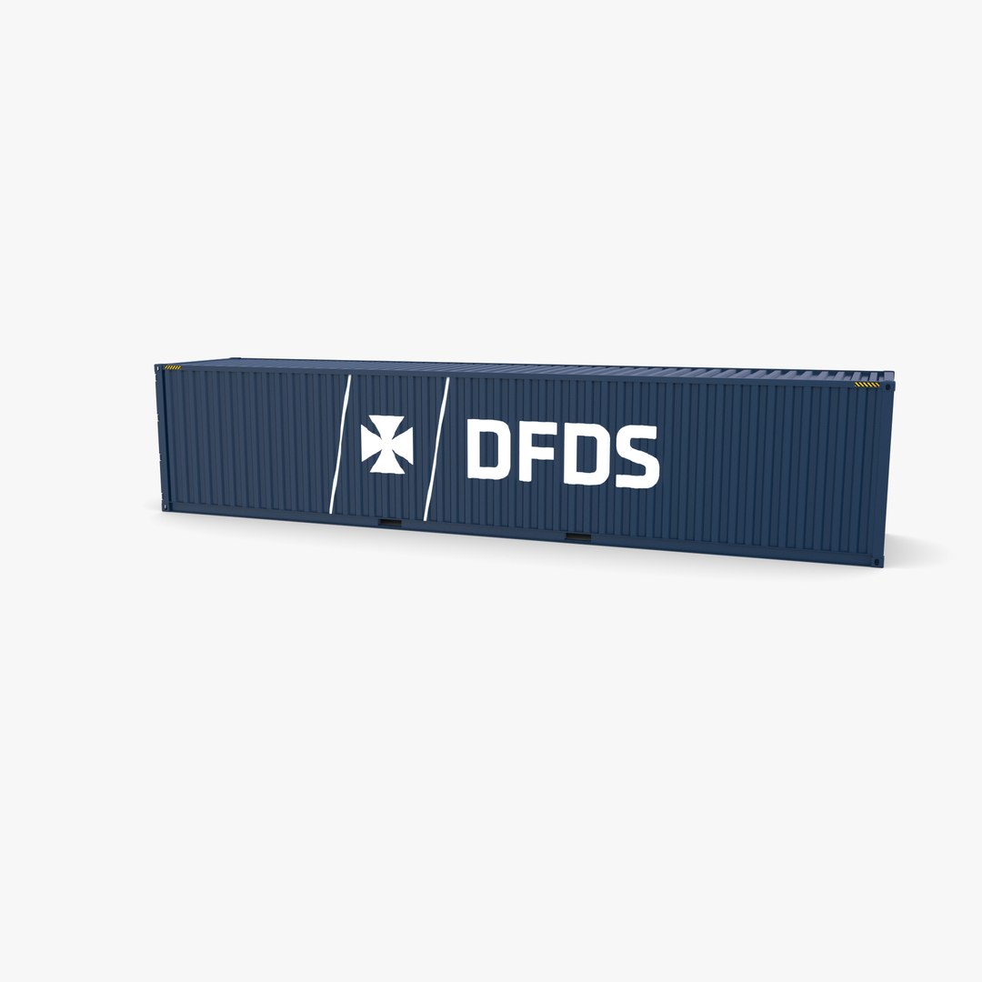 3D 40ft Shipping Container DFDS - TurboSquid 1836915