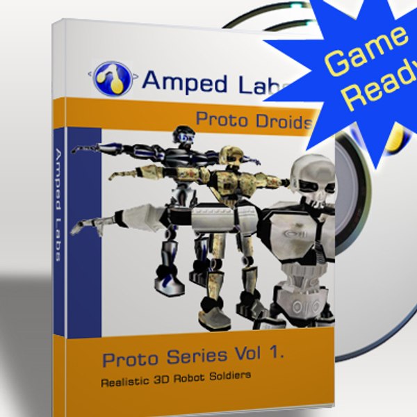 3d proto droid characters model