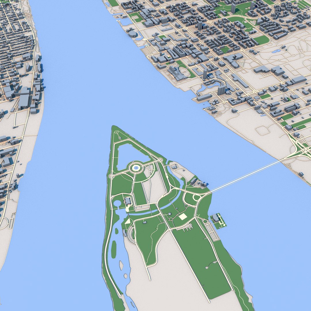 3D Detroit City Michigan Model - TurboSquid 2302714