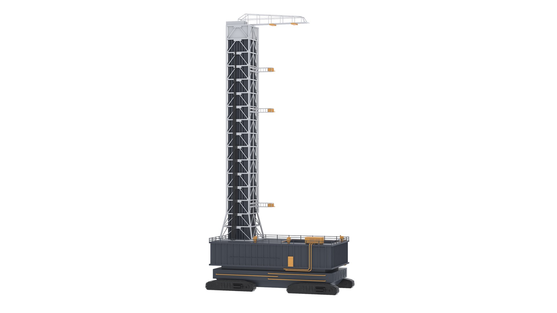 3D Model Launch Pad With Missile Crawler Transporter - TurboSquid 2324536