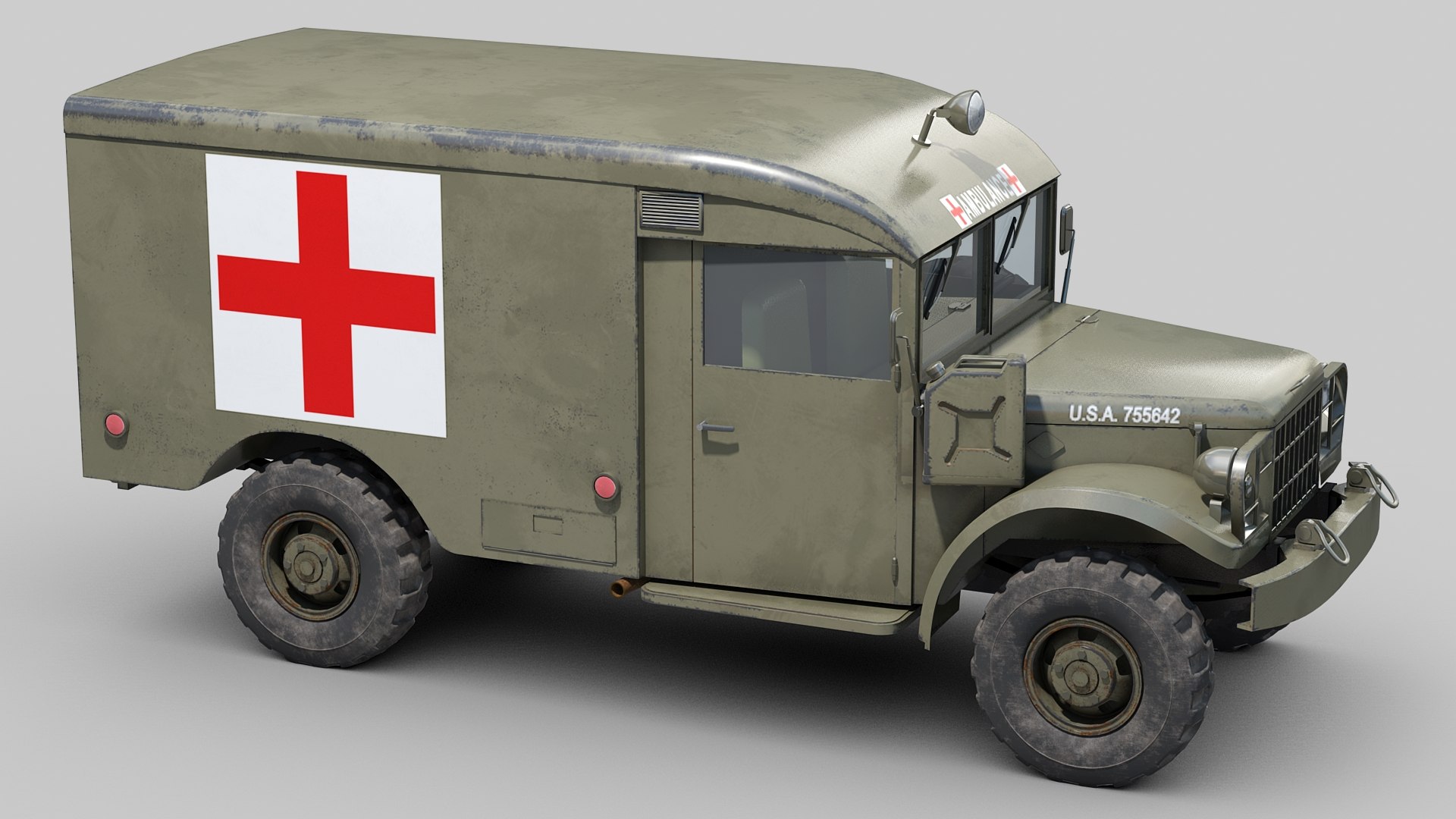 Dodge M43 Military Ambulance 3D Model - TurboSquid 1507402