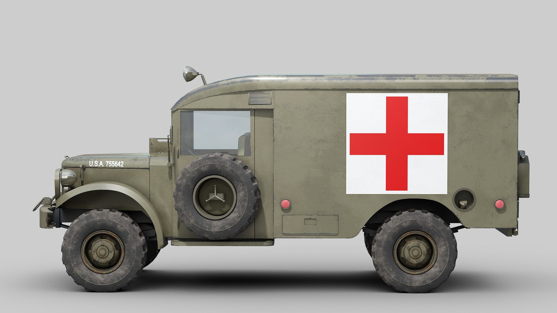 Dodge M43 Military Ambulance 3D Model - TurboSquid 1507402
