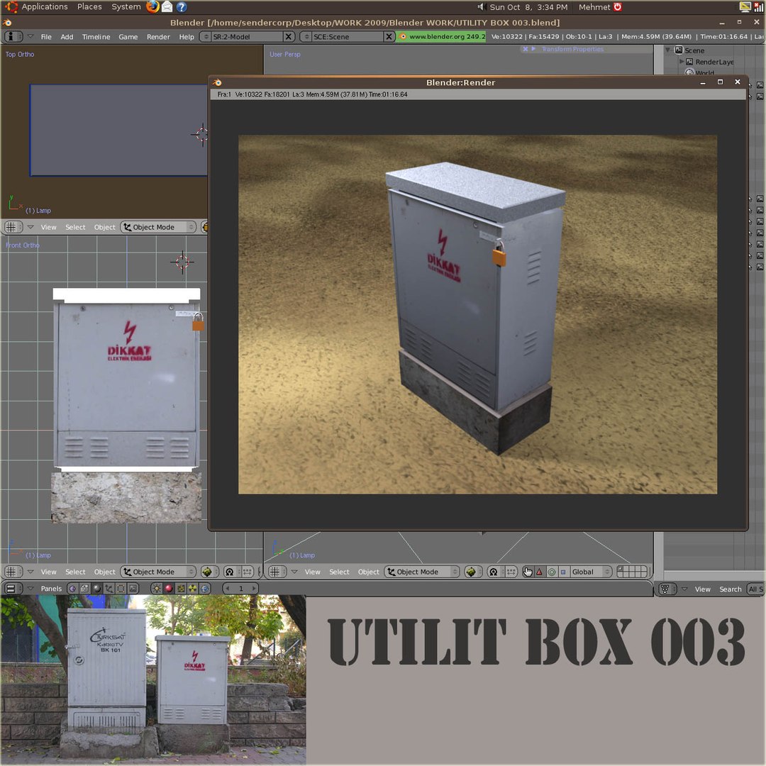 Electric Utility Box 3d Model