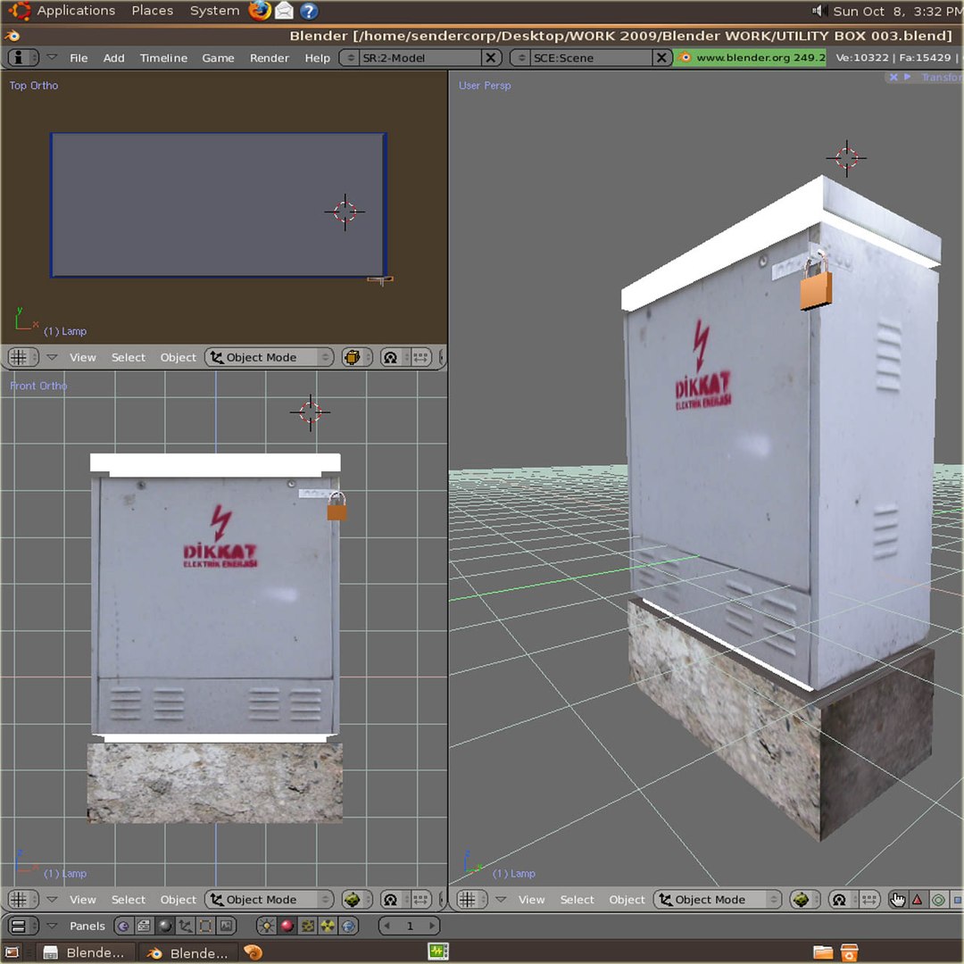Electric Utility Box 3d Model