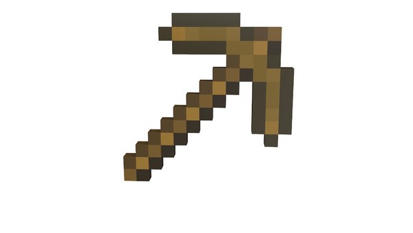 3D модель Деревянная кирка Minecraft - TurboSquid 2296532