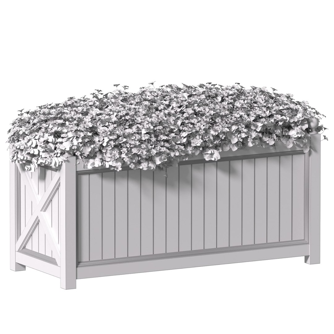 3D model Flowers in Planter Box for decoration Garden Plant Flowerpot ...
