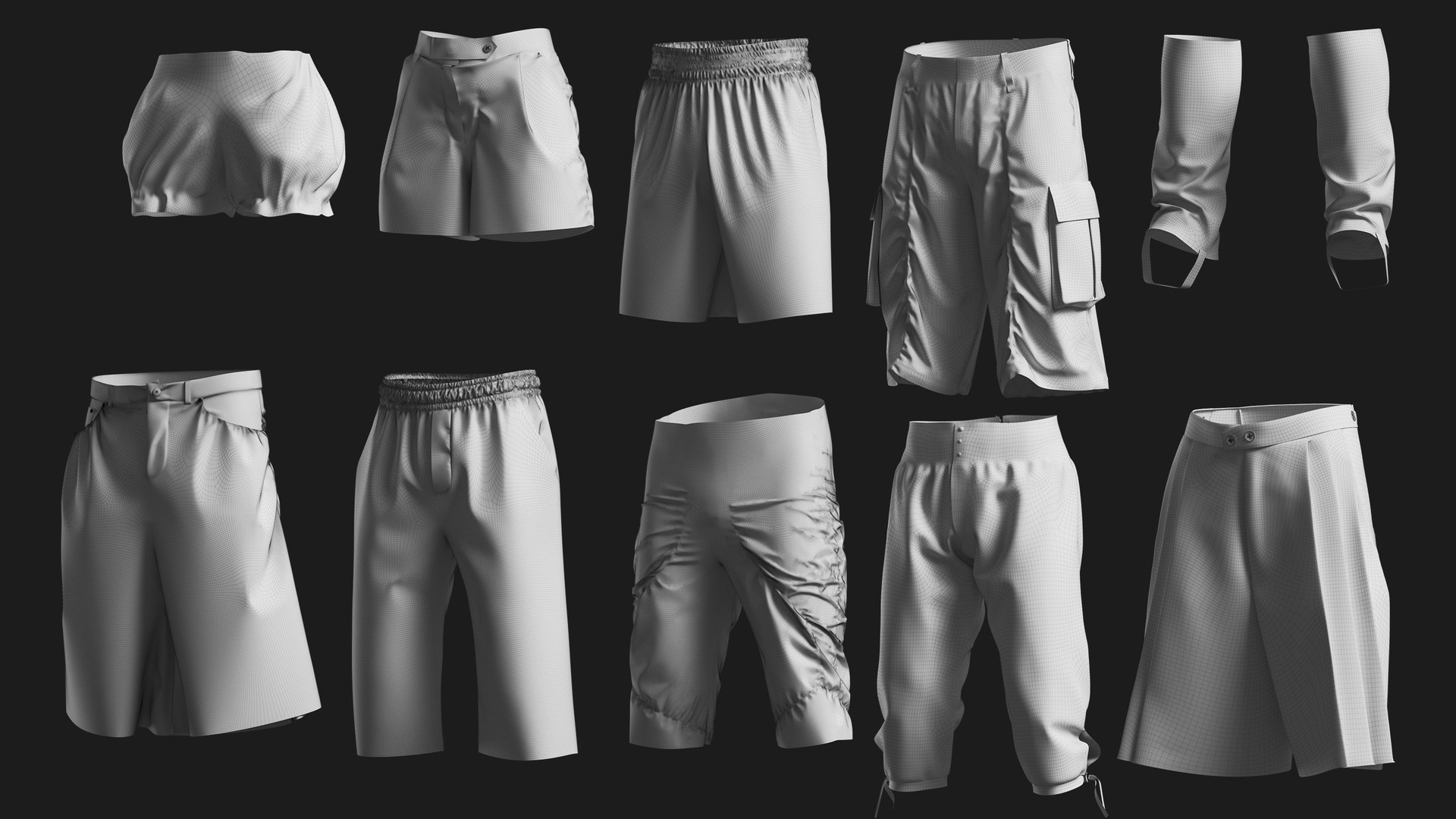 Basemesh Short Collection 3D Model - TurboSquid 2190435