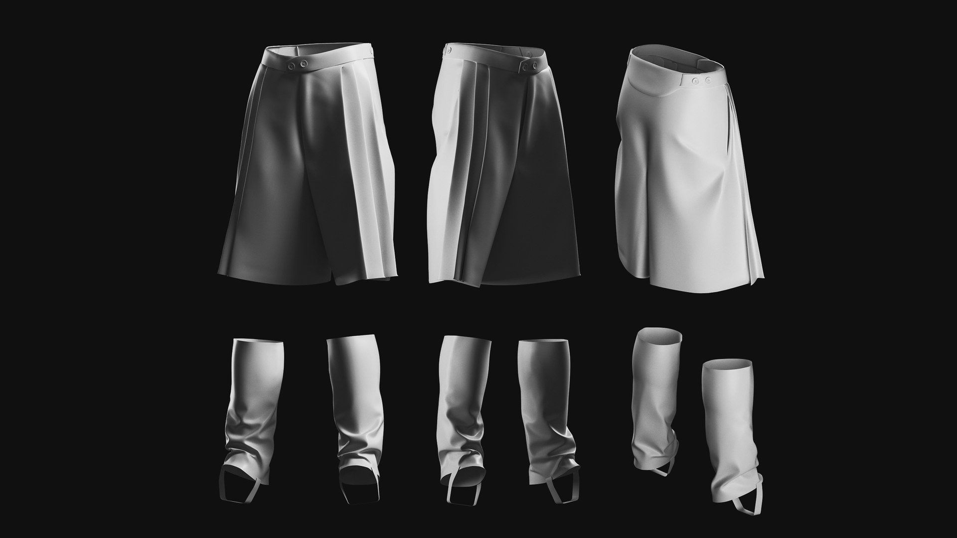 Basemesh Short Collection 3D Model - TurboSquid 2190435