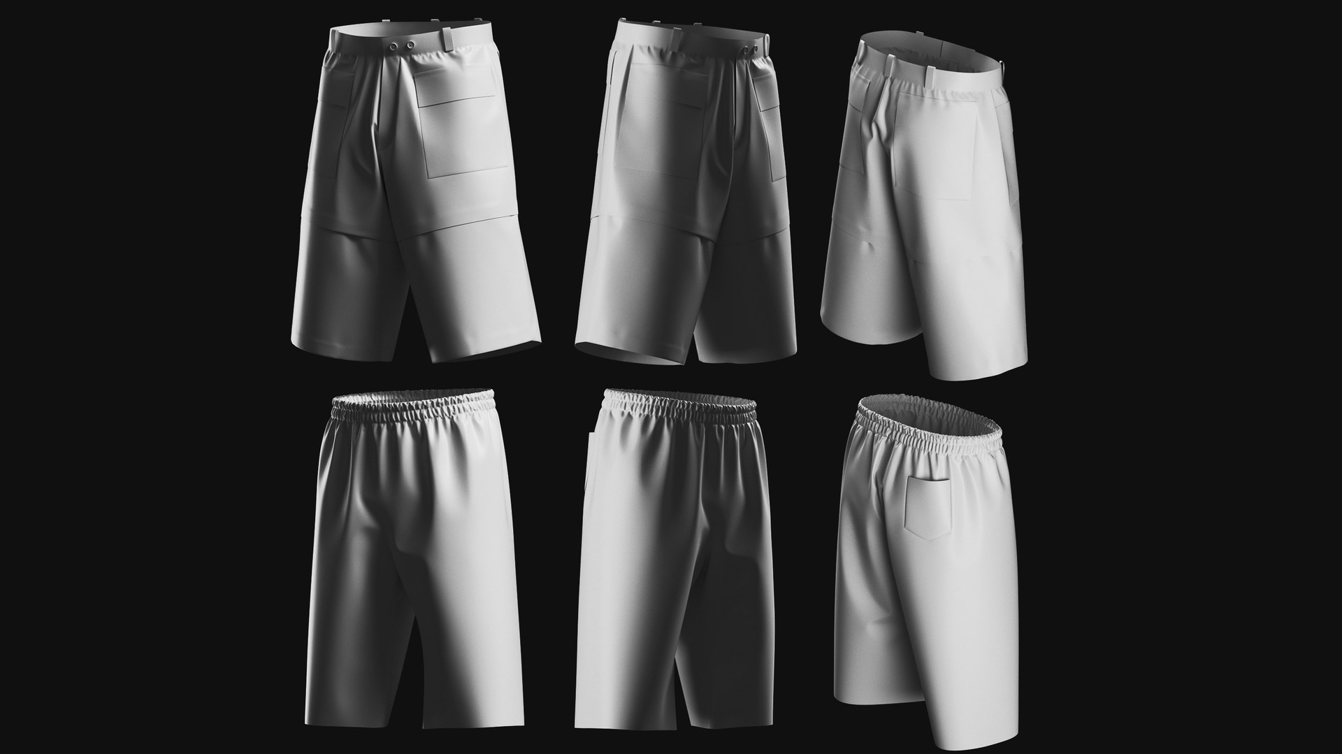 Basemesh Short Collection 3D Model - TurboSquid 2190435