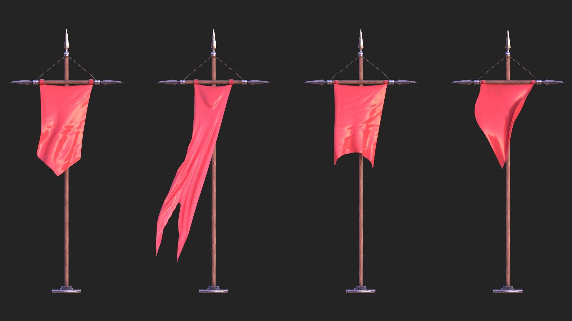 Blender flags 3D model - TurboSquid 1332971