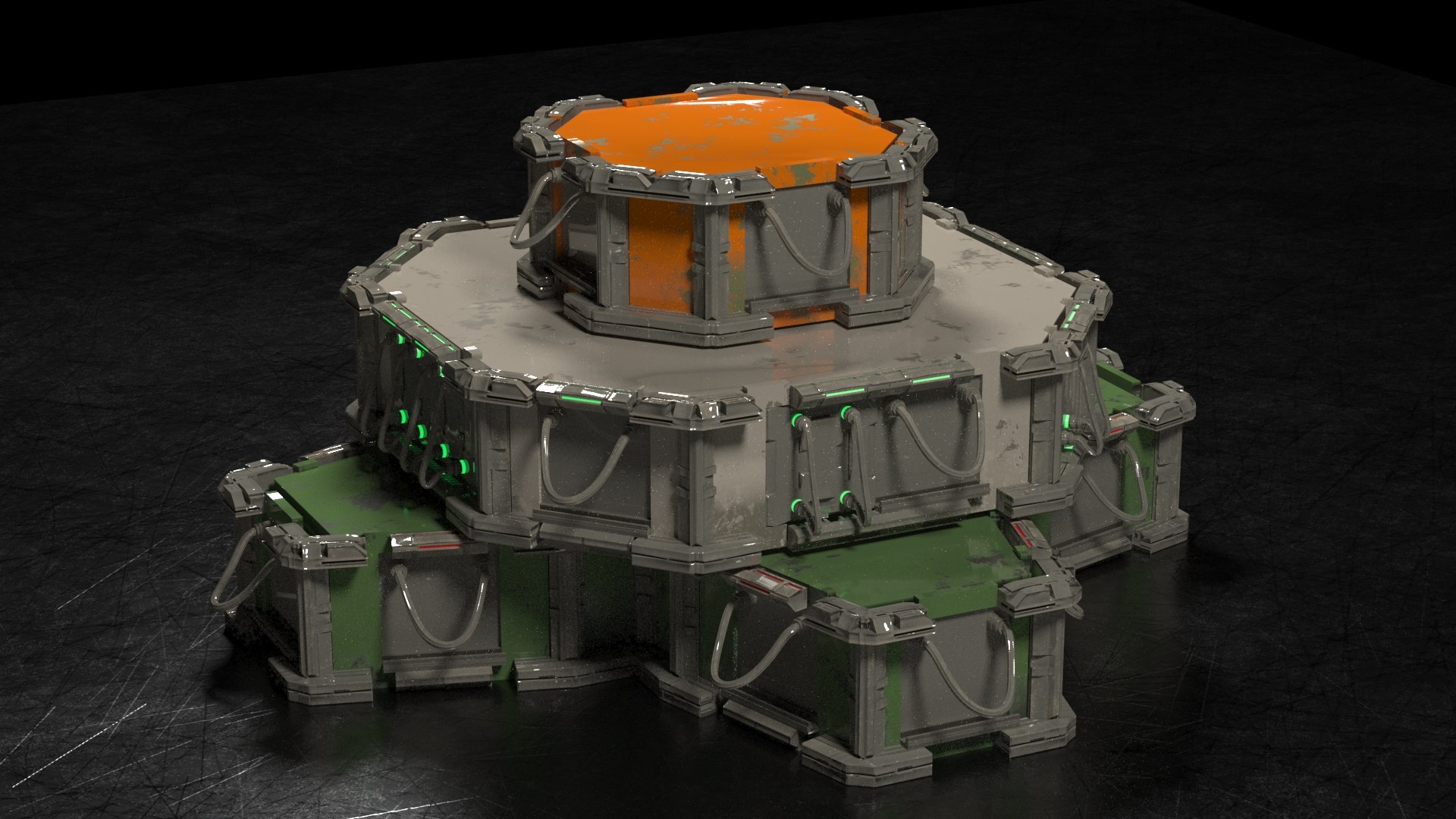 SCI FI Machinery And Crates 3D Model - TurboSquid 1748359