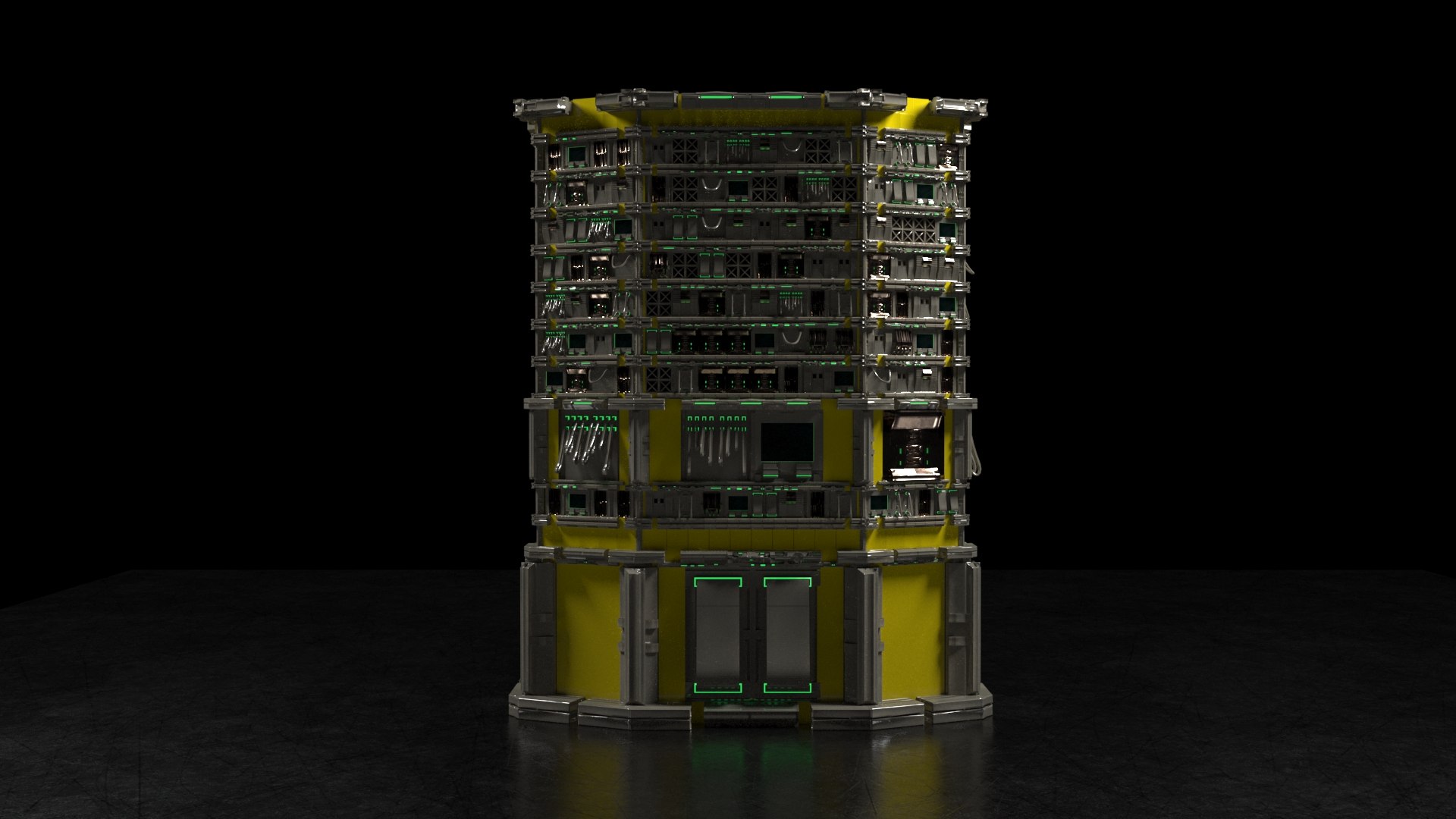 SCI FI Machinery And Crates 3D Model - TurboSquid 1748359