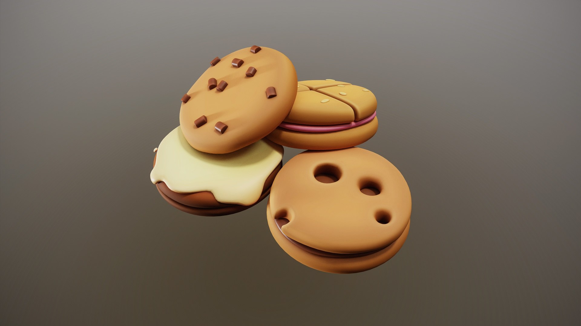 Cookies 3D Model - TurboSquid 2200004