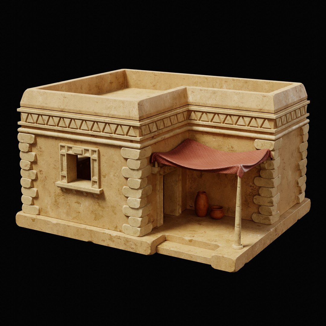 3D model EGYPTIAN ARAB DESERT HOUSE HUT CLAY COTTAGE SHELTER COLLECTION ...