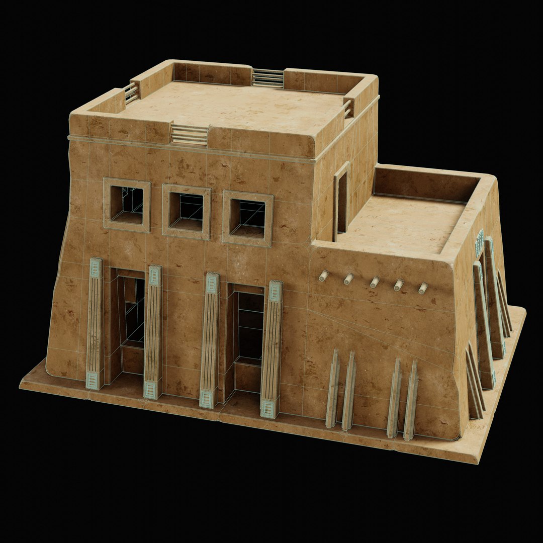 3D model EGYPTIAN ARAB DESERT HOUSE HUT CLAY COTTAGE SHELTER COLLECTION ...