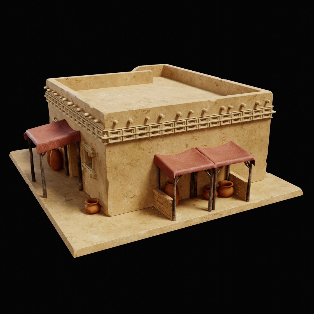 3D Model EGYPTIAN ARAB DESERT HOUSE HUT CLAY COTTAGE SHELTER COLLECTION ...